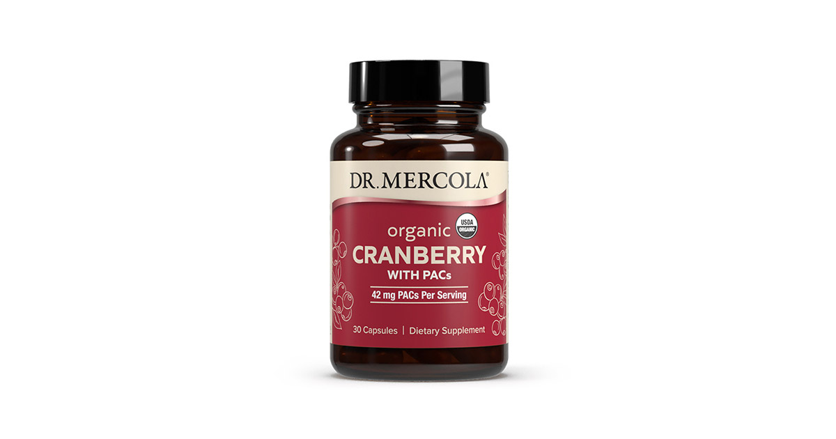 Dr. Mercola® Organic Cranberry Supplement with PACs | Support Urinary ...