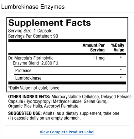 Lumbrokinase Enzymes, A Unique Blend of Fibrinolytic Enzymes